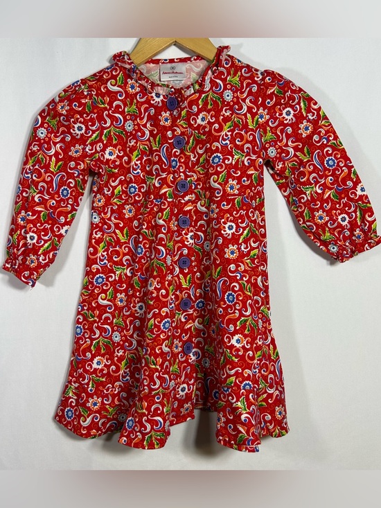 Hanna Andersson | Dresses | Hanna Andersson Size 9 3t Red Floral Print ...
